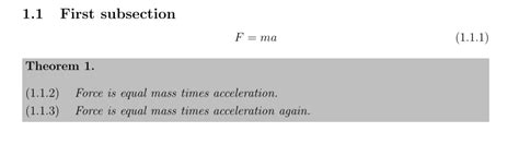 How To Numbering Sentences And Equations In The Same Numbering System