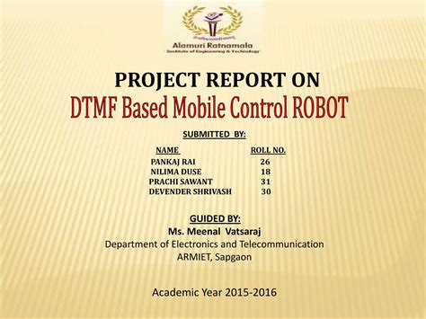 Dtmf Based Mobile Control Robot Ppt