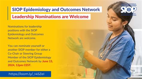 Nominations For Leadership Positions With Siop Epidemiology And
