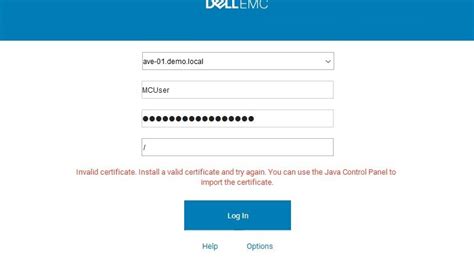 Avamar Error Invalid Certificate Install A Valid Certificate And Try Again You Can Use The
