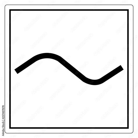 Alternating Current Ac Symbol Sign Vector Illustration Isolate On