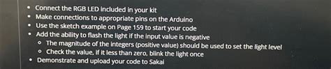 Solved Connect The RGB LED Included In Your Kit Make Chegg