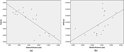 correlation between the ss and intimal thickness a correlation
