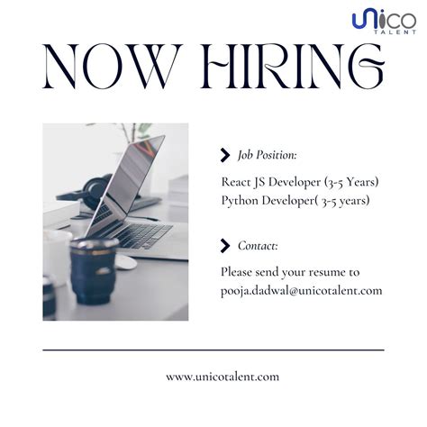 pooja dadwal on linkedin urgenthiring reactjsdeveloper pythondeveloper wfo mohali