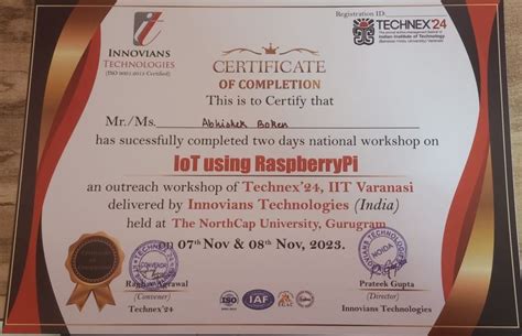 Abhishek Boken On Linkedin Iot Raspberrypi Workshop Technex24