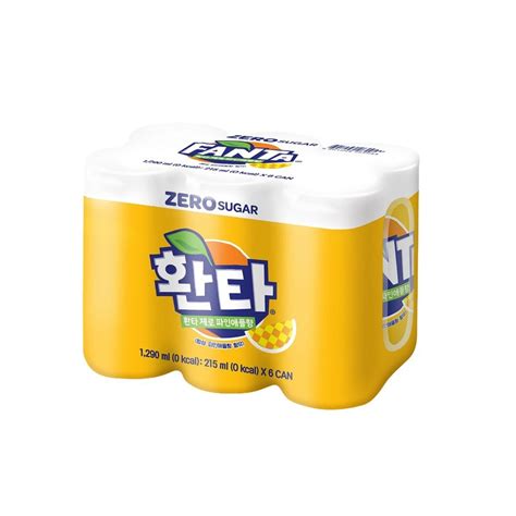 코카콜라 환타 제로 파인캔 215mlx6 배민 장보기∙쇼핑