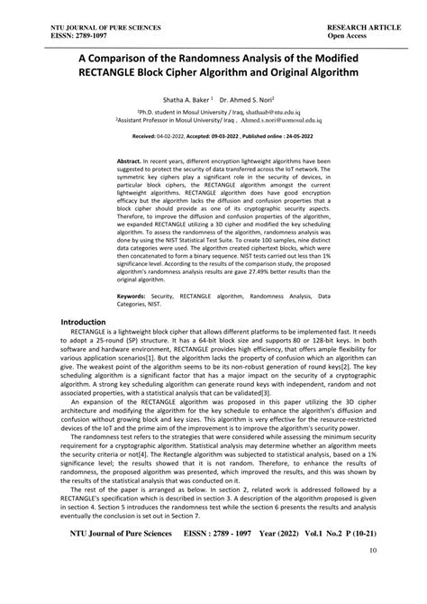 pdf comparison of the randomness analysis of the modified rectangle block cipher and original