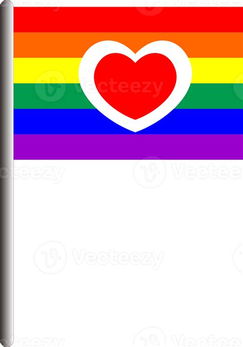 Rainbow Flag And Heart 46376963 Png