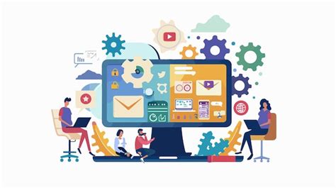 Professional Software And App Service Characters Programming Graphic Premium Ai Generated Vector