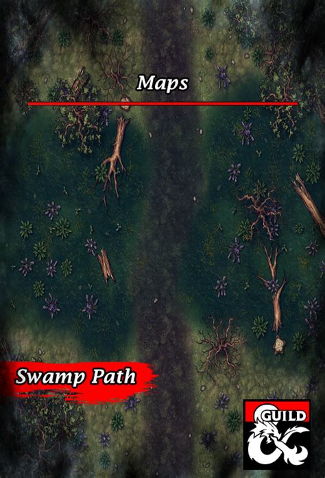 Swamp Road Path Maps Compatible With Roll20 And Virtual Tables
