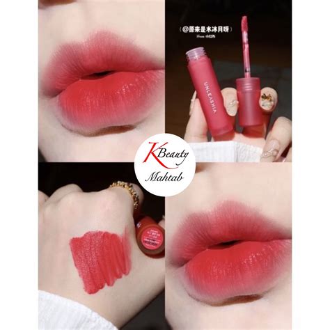 تینت لب مات مخملی برند آنلیشیا محصولات کره ای مهتاب شاپ