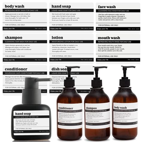 8pcs Waterproof Labels For Dispenser Bottles Vintage Farmhouse Peel And