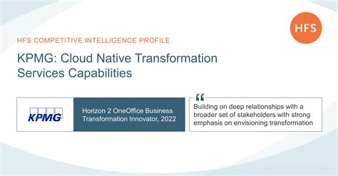 Kpmg Cloud Native Transformation Services Capabilities 2022 Hfs Research