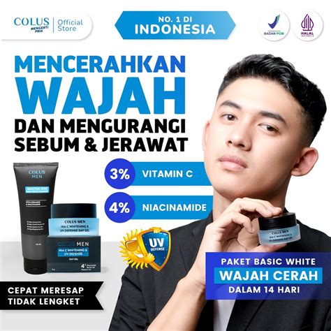 Jual Colus Men Paket Basic White Colus Day Gel Salicylic Acid Daily Gentle Celanser Shopee