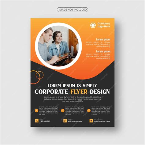 Design De Layout De Modelo De Panfleto Modelo De Panfleto De Negócios Plano E Mínimo Modelo De