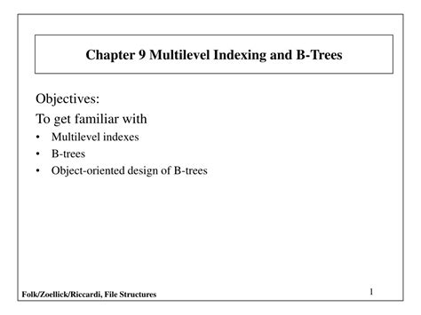 Ppt Multi Level Indexing And B Trees Efficient Data Structure Design Powerpoint Presentation