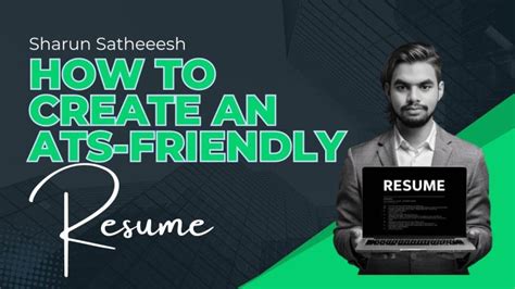 Sharun Satheesh On Linkedin How To Create An Ats Friendly Resume
