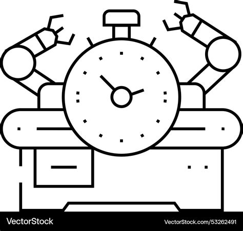 Workflow Optimization Manufacturing Engineer Line Vector Image