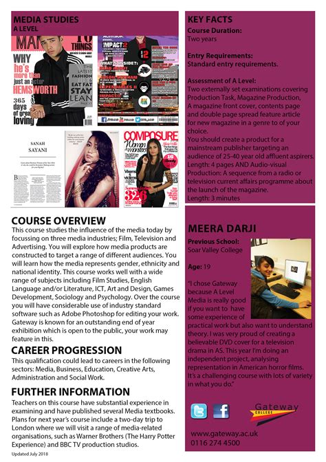 Media A Level Gateway College