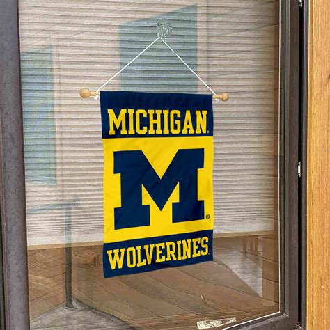 Michigan Wolverines Banner With Suction Cup Hanger State Street Products
