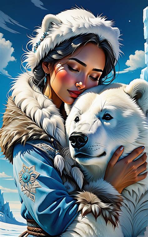 Download Eskimo Woman Polar Baer Royalty Free Stock Illustration Image Pixabay
