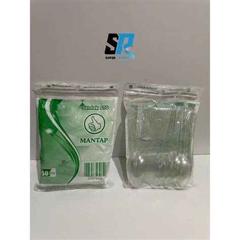 Jual Sendok Plastiksendok Puddingsendok Makan Plastik Isi 50 Pcs