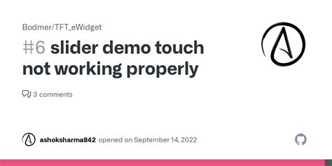 Slider Demo Touch Not Working Properly · Issue 6 · Bodmertftewidget · Github