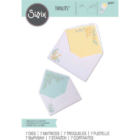 Sizzix Thinlits Dies By Sharon Drury 7 Pack Foliage Envelope Liner