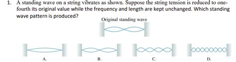 Solved A Standing Wave On A String Vibrates As Shown