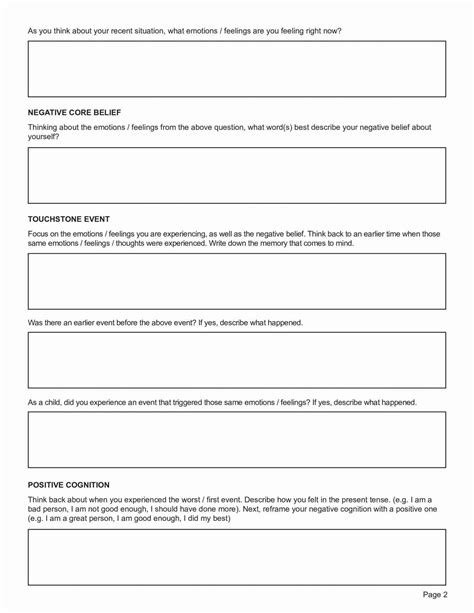 Emdr Worksheets Bundle Trauma Assessment And Processing Toolkit