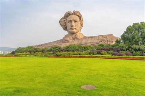 Chairman Mao Statue In Front Of Blue Sky Editorial Image Image Of