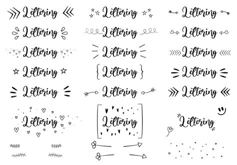 Premium Vector Adornments And Embellishments For Lettering And