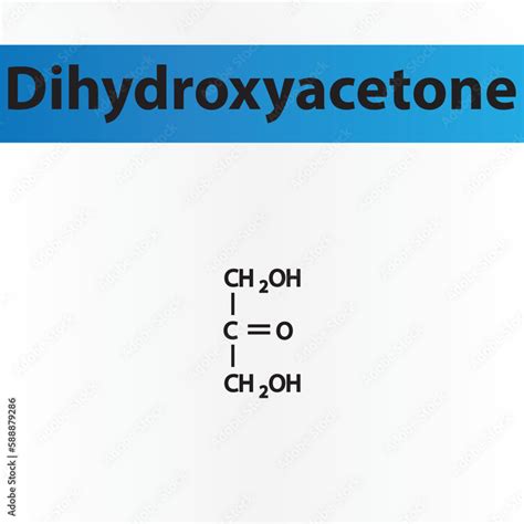 Straight Chain Form Chemical Structure Of Dihydroxyacetone Sugar