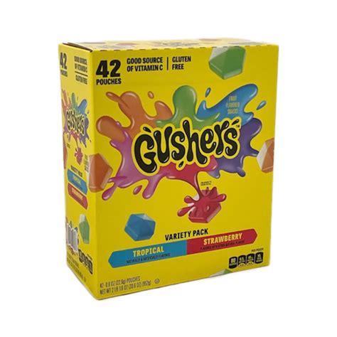 Gushers Strawberry Tropical Variety Pack 42s 336oz 952g Candybase