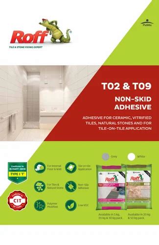 Roff T09 White Tile Adhesive Packaging Size 20 Kg Bag At Rs 560 Bag In Mumbai