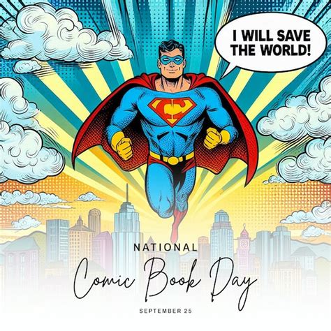 National Comic Book Day Social Media Post Banner Poster Template Premium Ai Generated Image