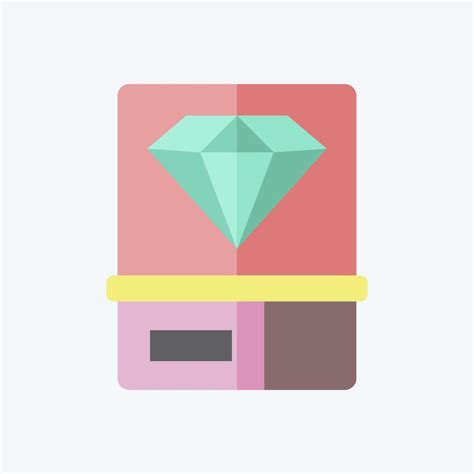 Icon Diamond 2 Related To Ring Symbol Flat Style Simple Design