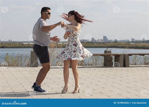 Kizomba Bachata Zouk And Latin Social Dance Concept Man And Woman Dancing Over Nature