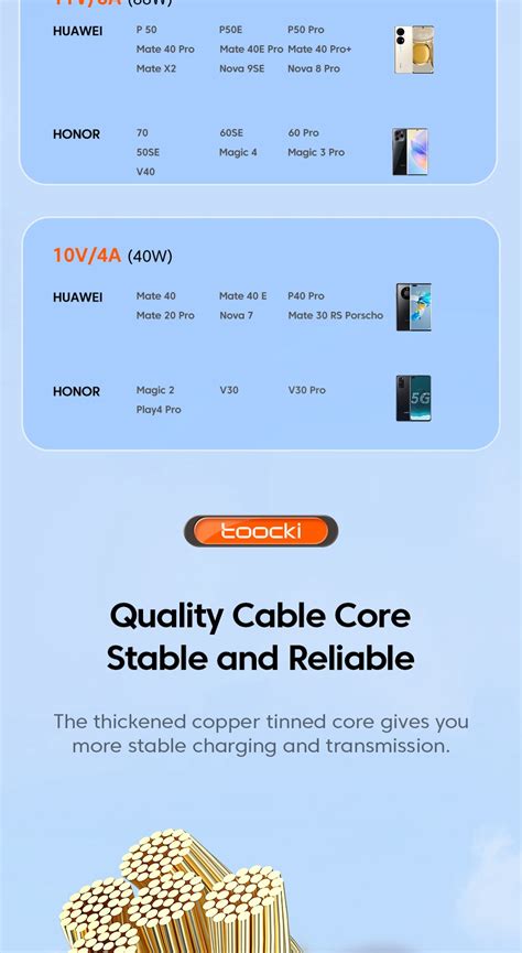 Toocki W Transparent Type C To Type C Cable PD QC Fast Charger USB C To USB C Display