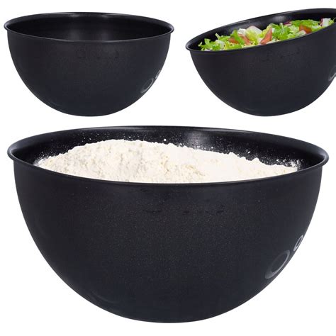 Miska Miski Plastikowa Duża Kuchenna 6l Na Sałatkę Do Ciasta Czarna 28