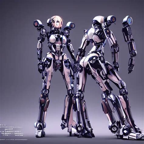 A Female Transformer Mecha Very Symmetrical Body Stable Diffusion