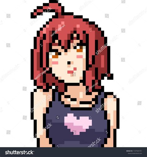 16x16 Pixel Anime Girl Art Retro Cute Pixel Arts Anime Manga Drawing