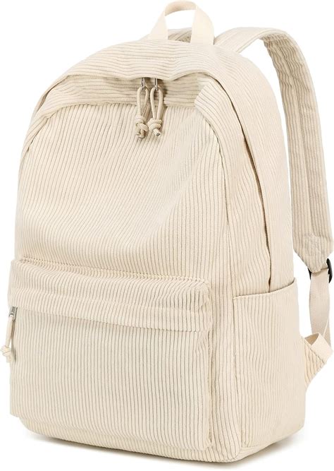 School Backpack For Teens Large Corduroy Bookbag Lightweight 17 Inch