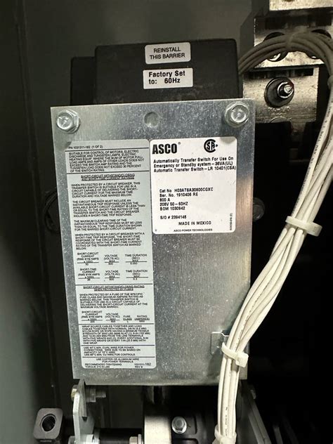 Asco 300 Series 800a 208v Automatic Transfer Switch Ci Group
