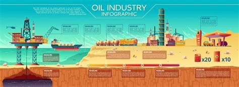 Illustration Of A Crude Oil Refining Stock Vector Illustration Of