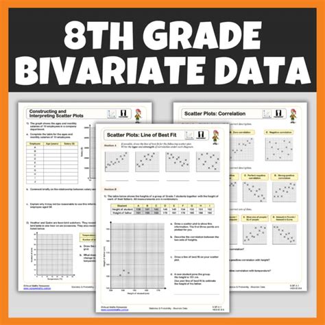 8th Grade Bivariate Data Worksheets With Answers 8th Grade Math