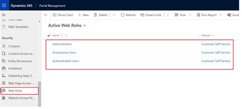 Web Roles In Dynamics Portal Dynamicswork