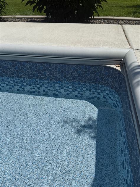 Falling Esagono With Gray Crystal Inground Pool Liner