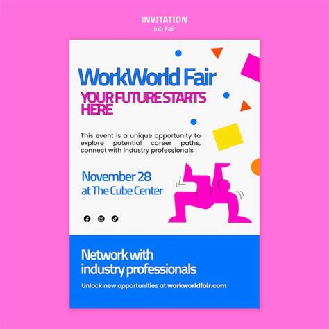 Free Psd Job Fair Template Design