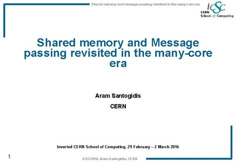 Shared Memory And Message Passing Revisited In The